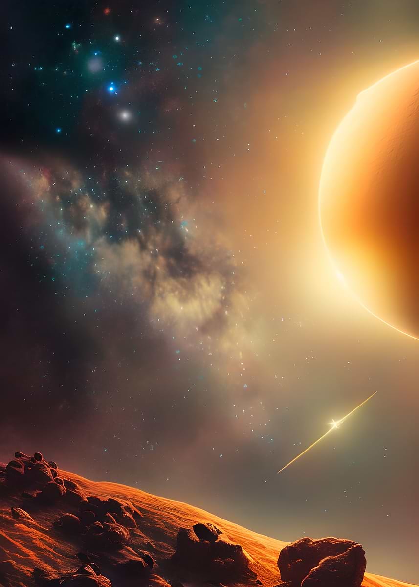 'Beautiful Space landscape' Poster, picture, metal print, paint by ...
