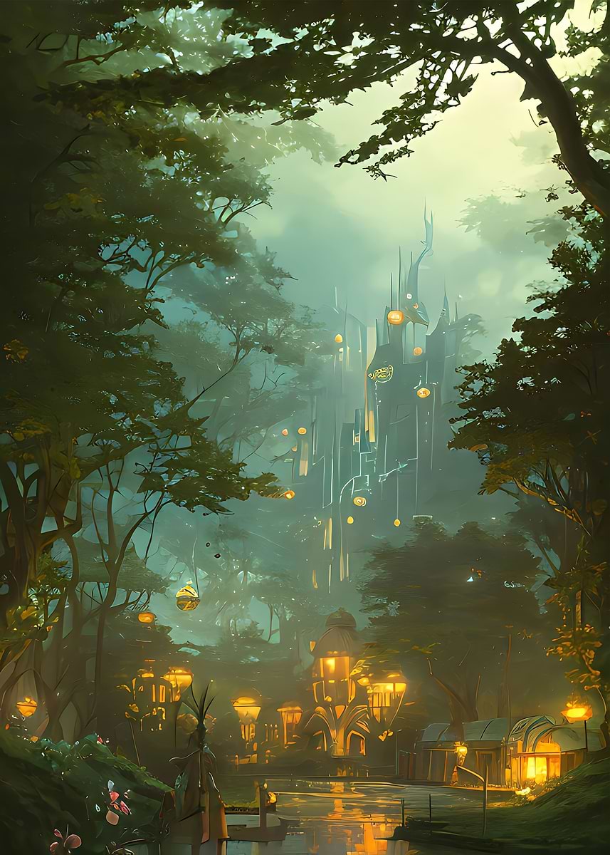 'Unidentified Forest' Poster, picture, metal print, paint by Alex Bayu ...