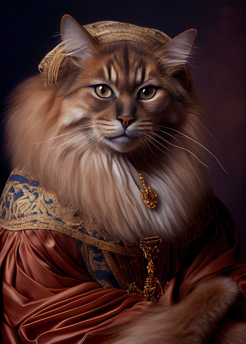 'Somali Cat Breed' Poster, picture, metal print, paint by Swan Dee ...