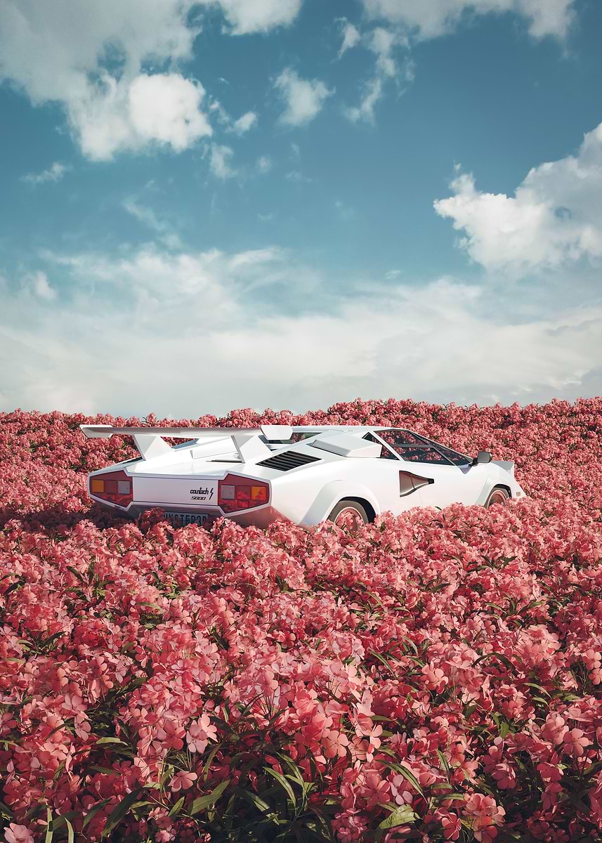 'Lamborghini Countach 5000' Poster, picture, metal print, paint by ...