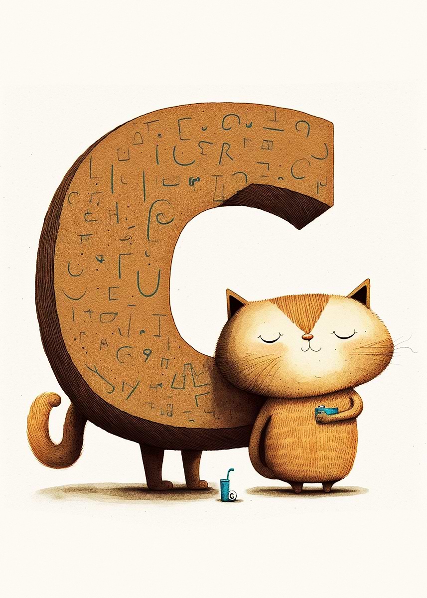 'Alphabet Cat' Poster, picture, metal print, paint by Fachrul Abqary ...