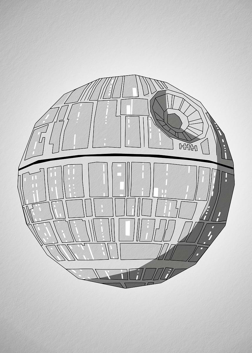 'Death Star' Poster, picture, metal print, paint by Star Wars | Displate