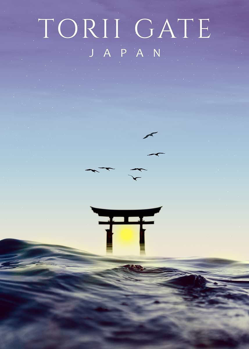 'Torii Gate Potrait' Poster, picture, metal print, paint by INSPIRE ...