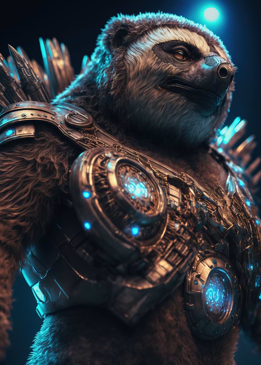 'Future Sloth' Poster, picture, metal print, paint by Sunrise Game ...