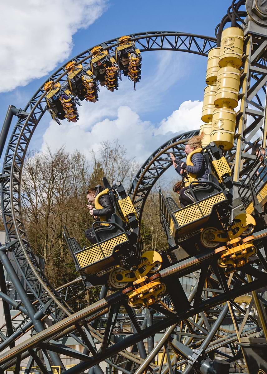 'The Smiler Rollercoaster' Poster, picture, metal print, paint by ...