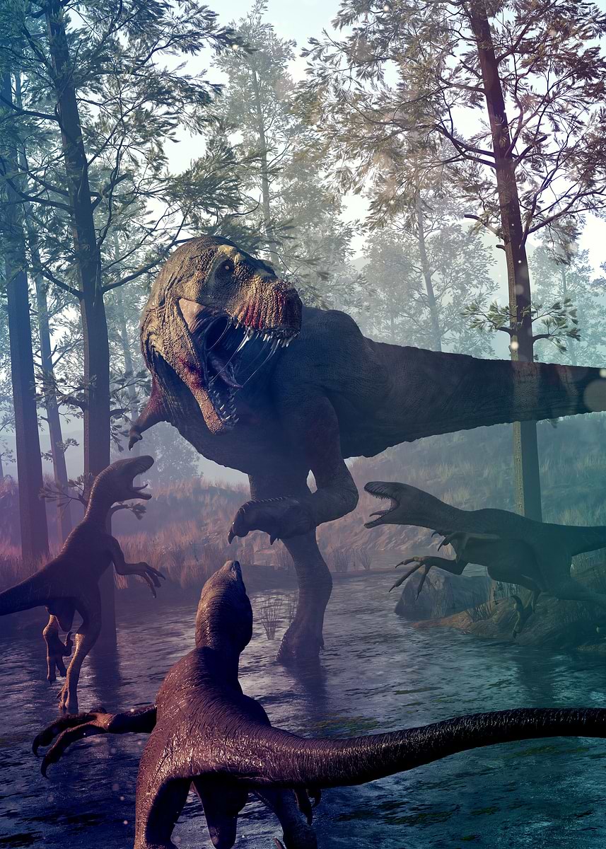'Trex Tyrannosaurus Rex ' Poster, picture, metal print, paint by Gigi ...