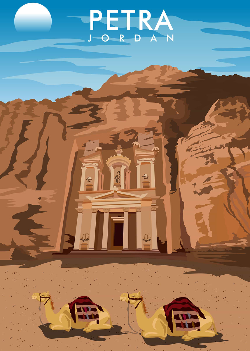 'PETRA JORDAN Design Poster' Poster, picture, metal print, paint by ...