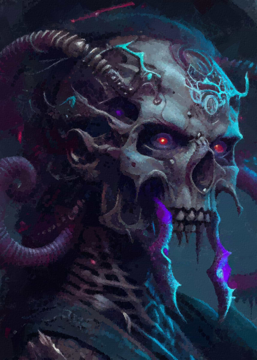 'Death lord skull' Poster, picture, metal print, paint by Dark Zeka ...