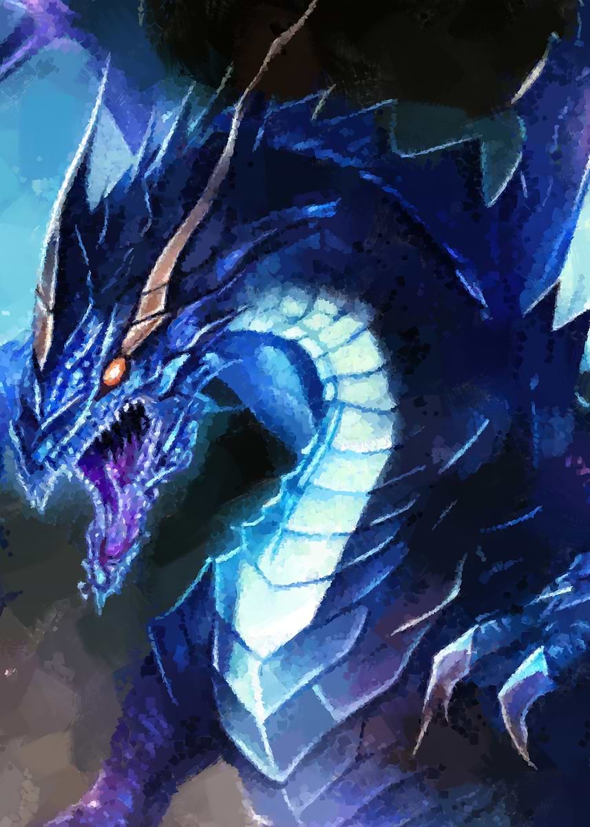 'Angry dragon' Poster, picture, metal print, paint by Dark Zeka | Displate