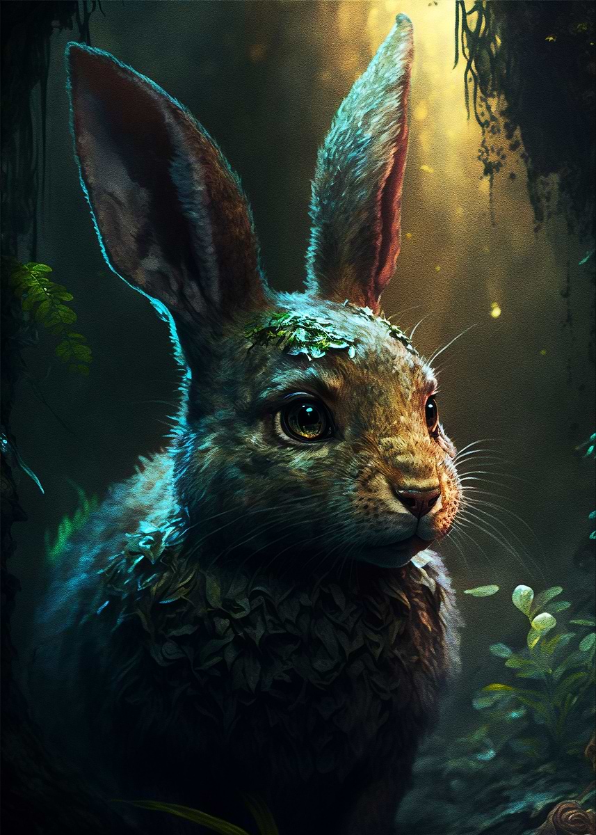 'Mythical Forest Rabbit' Poster, picture, metal print, paint by Fachrul ...