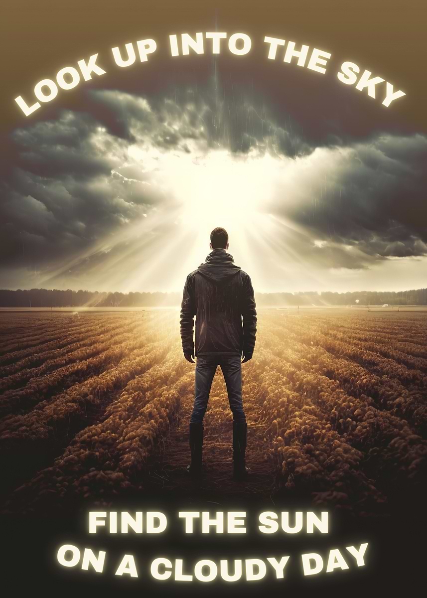 'Look Up Motivation ' Poster, picture, metal print, paint by Muntwalt ...