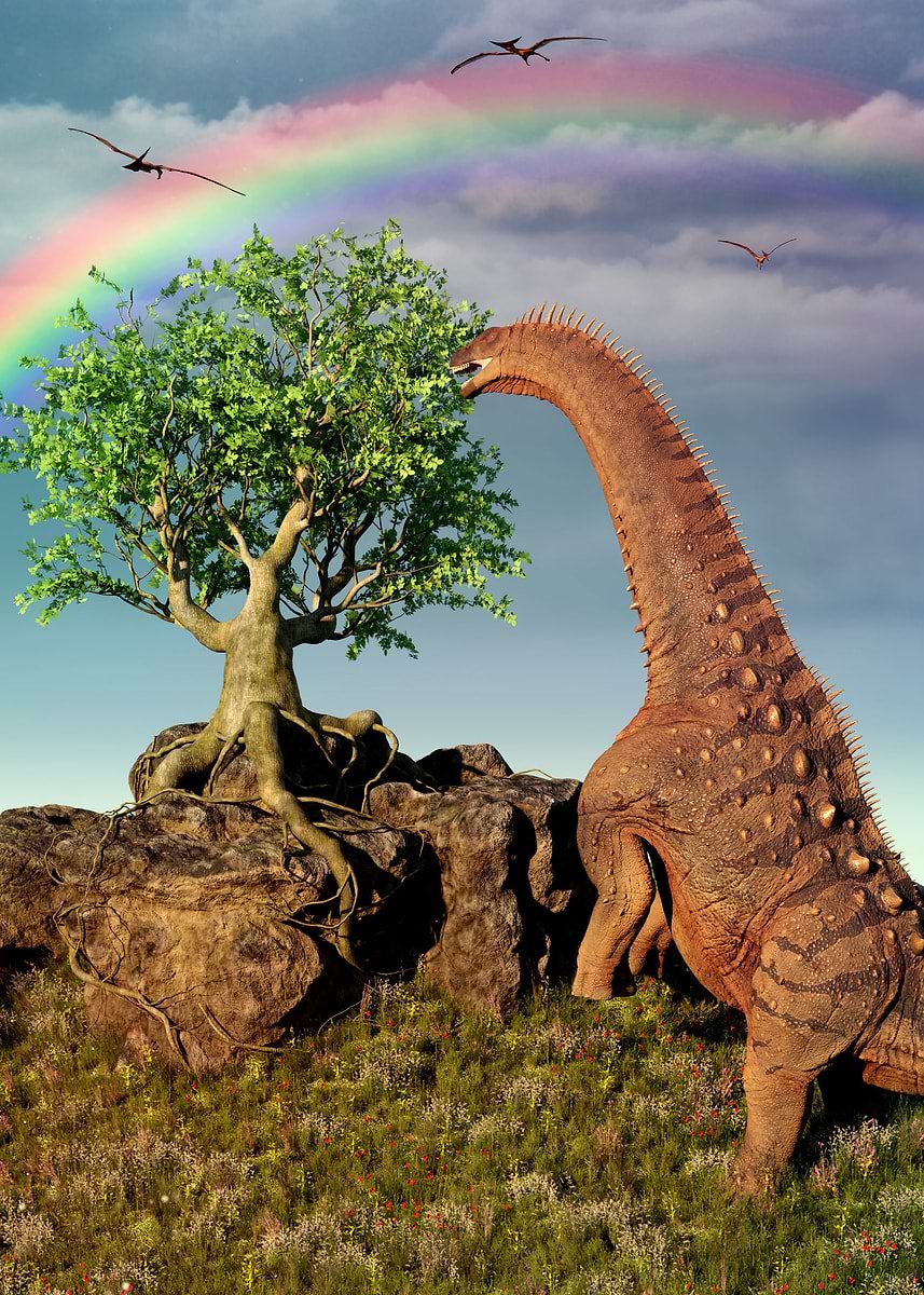 'Alamosaurus dinosaur' Poster, picture, metal print, paint by Gigi Bgm ...