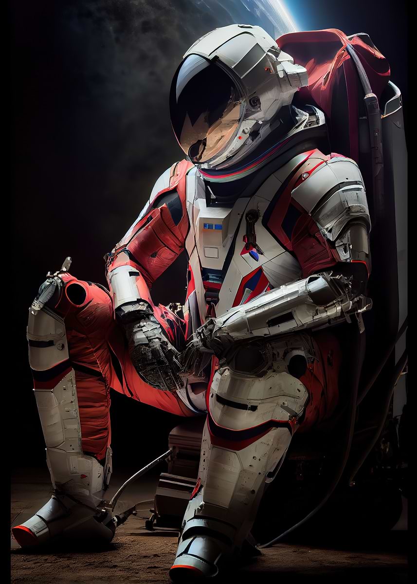 'Falling Astronaut Spaceman' Poster, picture, metal print, paint by ...