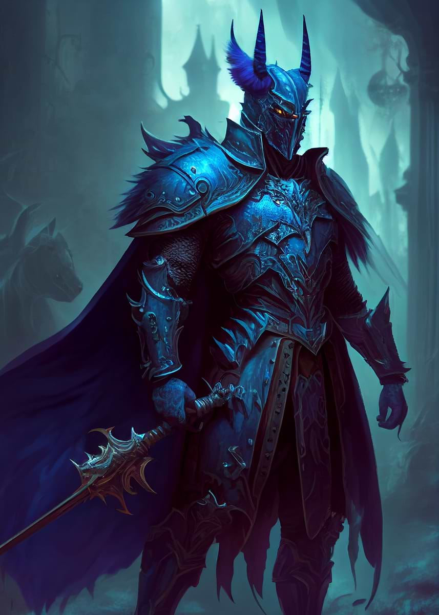 'Blue Knight' Poster, picture, metal print, paint by Media Editing ...
