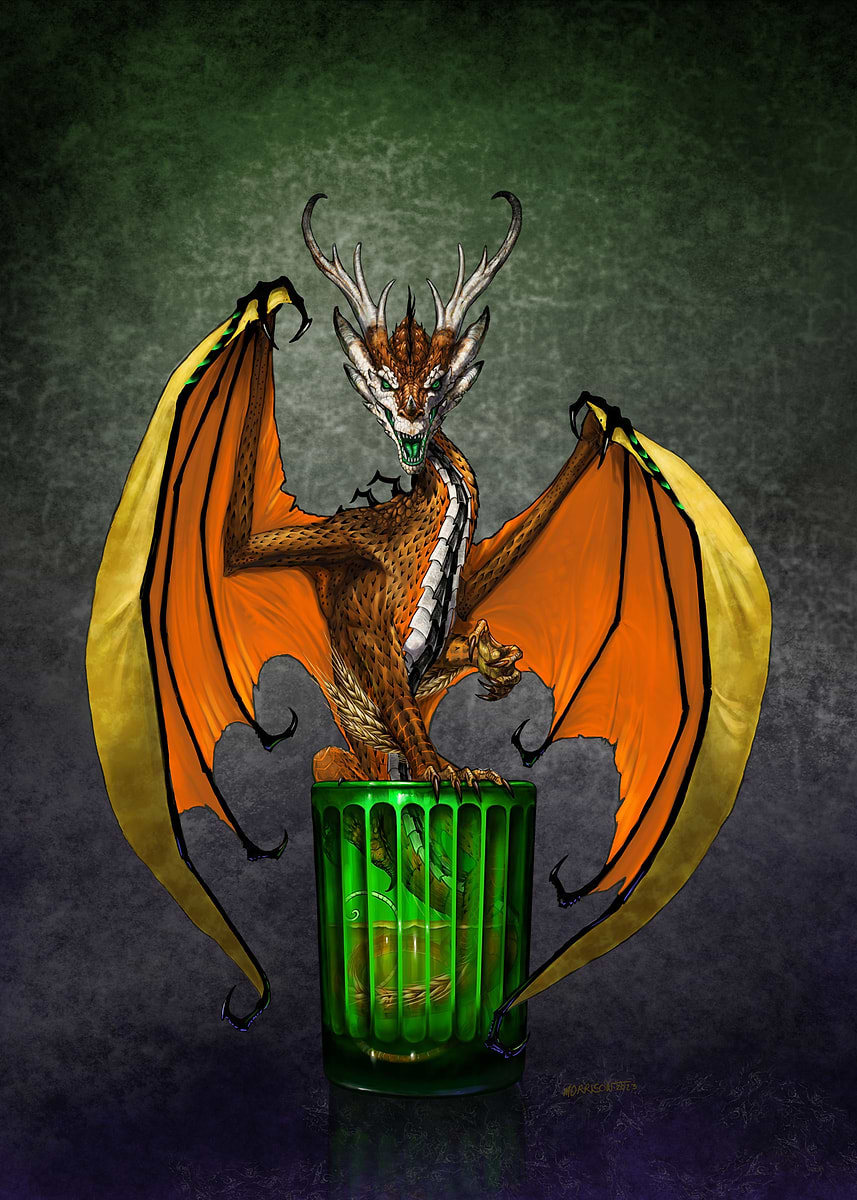 'Jager Dragon' Poster, picture, metal print, paint by Stanley Morrison ...