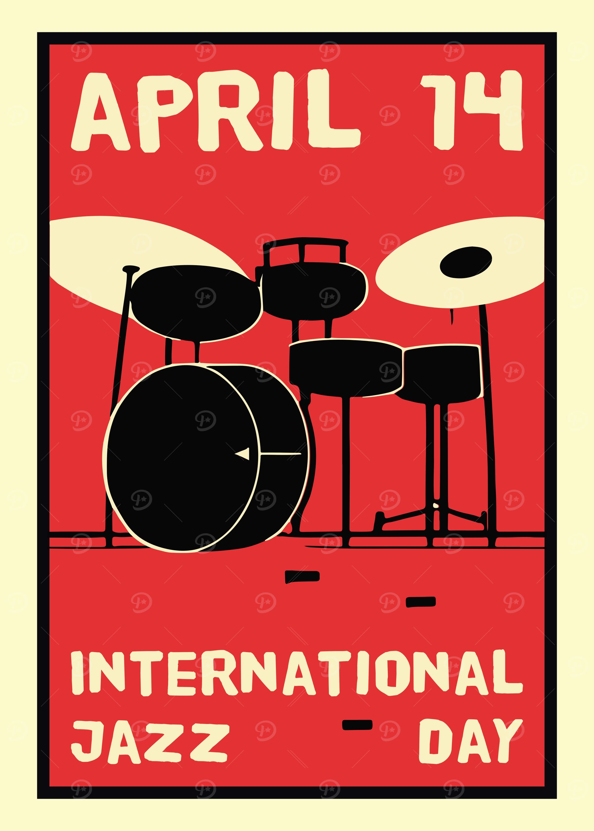 'Jazz Day Poster April 14' Poster, picture, metal print, paint by ...