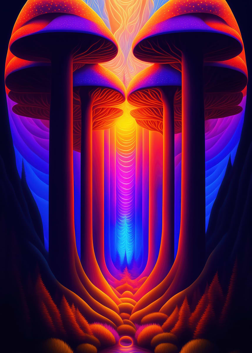 'trippy art' Poster, picture, metal print, paint by RonnieArts | Displate