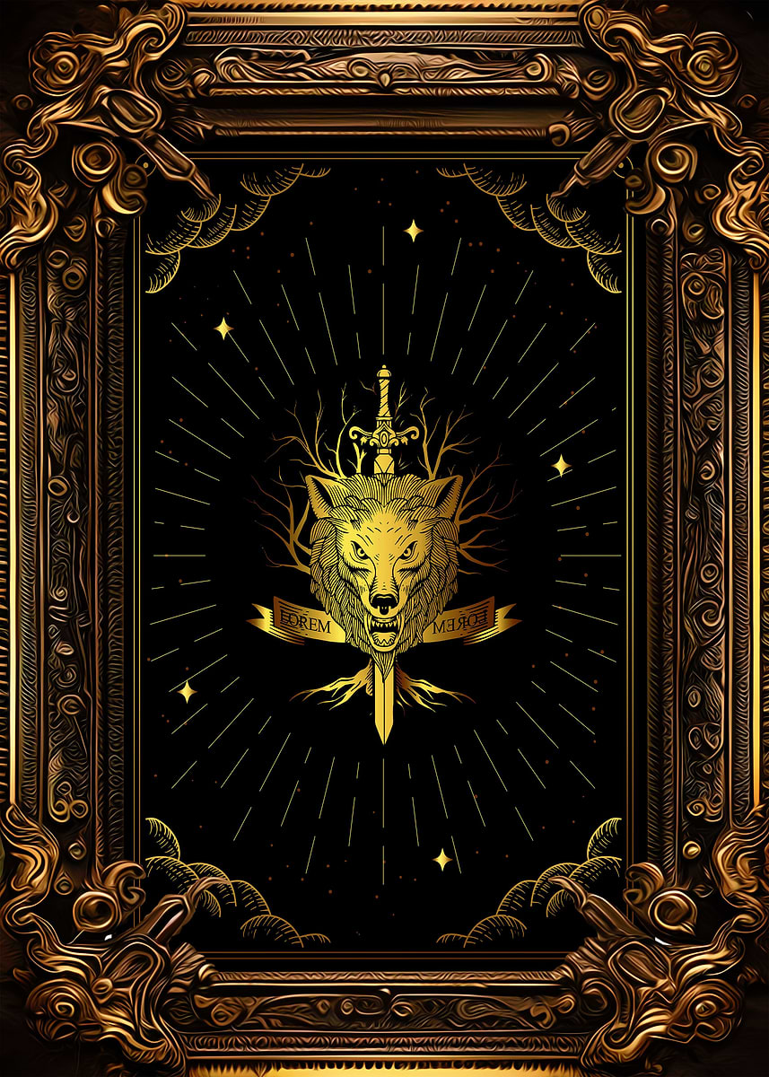 'Tarot the Lion Sword' Poster, picture, metal print, paint by Michael ...