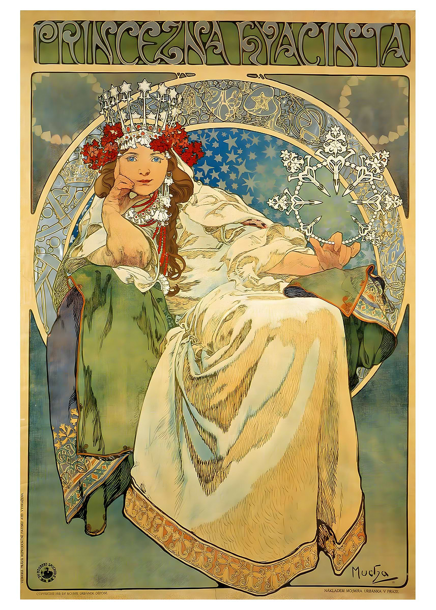'Alphonse Mucha Art Nouveau' Poster, picture, metal print, paint by ...