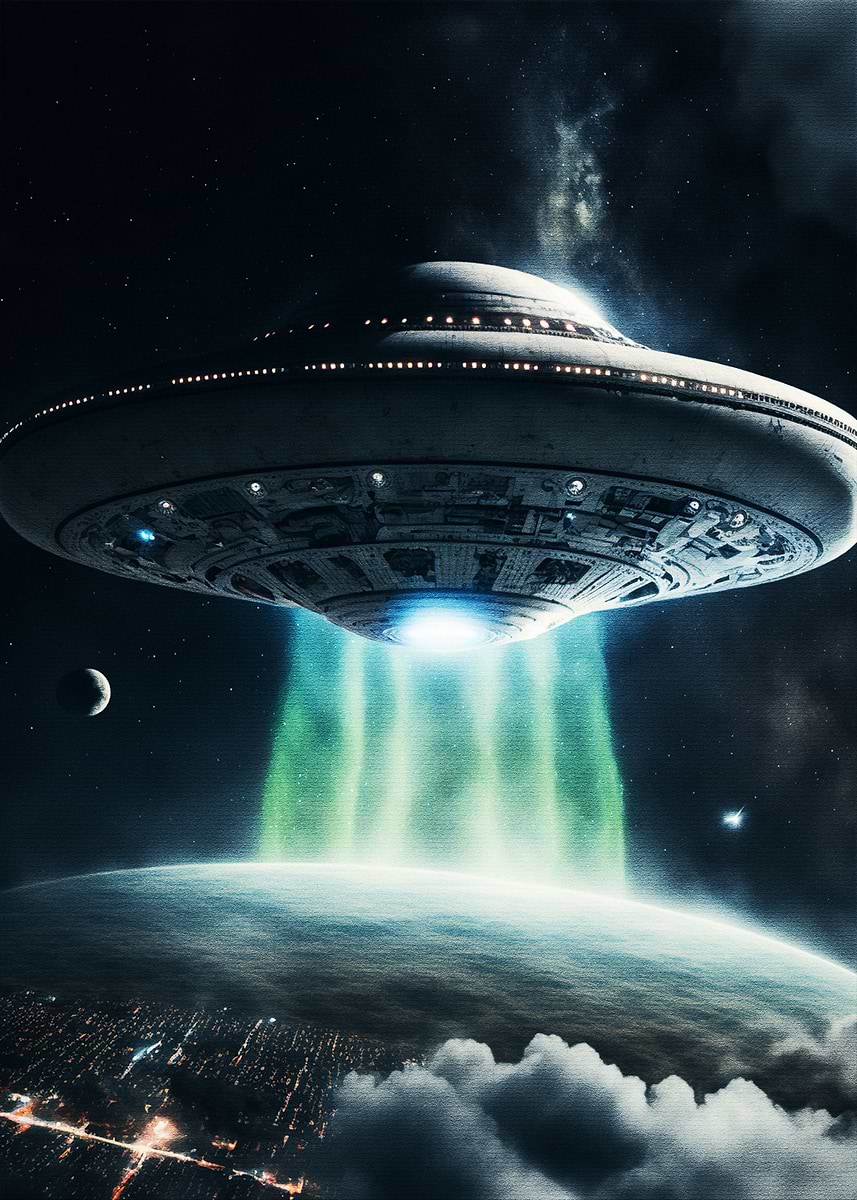 'Paint UFO Ship' Poster, picture, metal print, paint by Muh Asdar ...