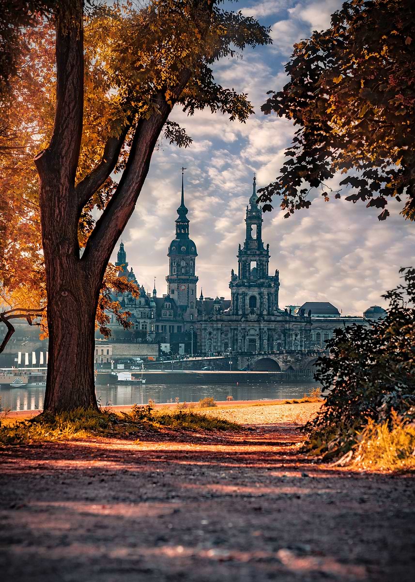 'Dresden in autumn' Poster, picture, metal print, paint by Stefan ...