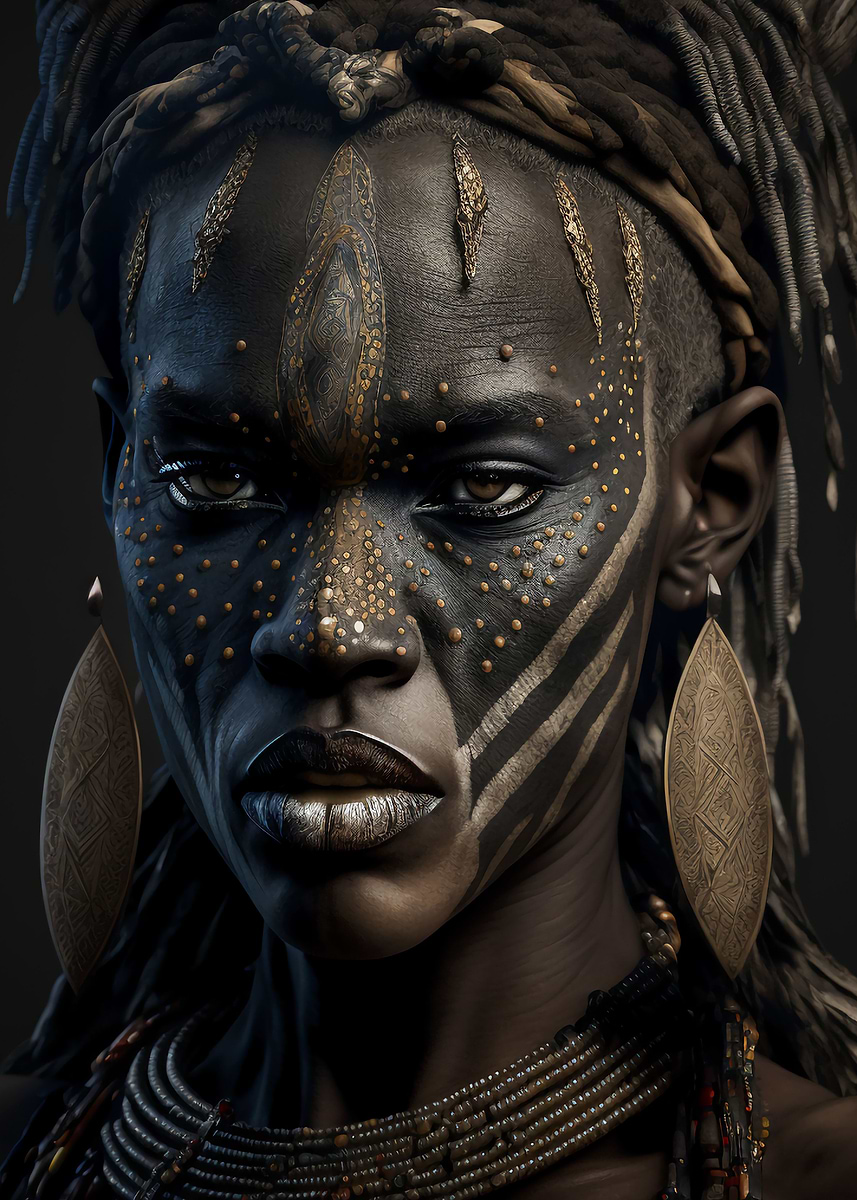 'Ancient African tribe' Poster, picture, metal print, paint by ...