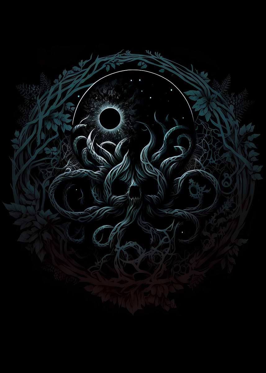 'Black Eldritch Entity' Poster, picture, metal print, paint by Geffrey ...