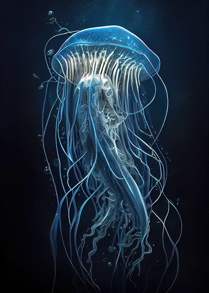 'Light Jellyfish' Poster, picture, metal print, paint by Chris Cupit ...