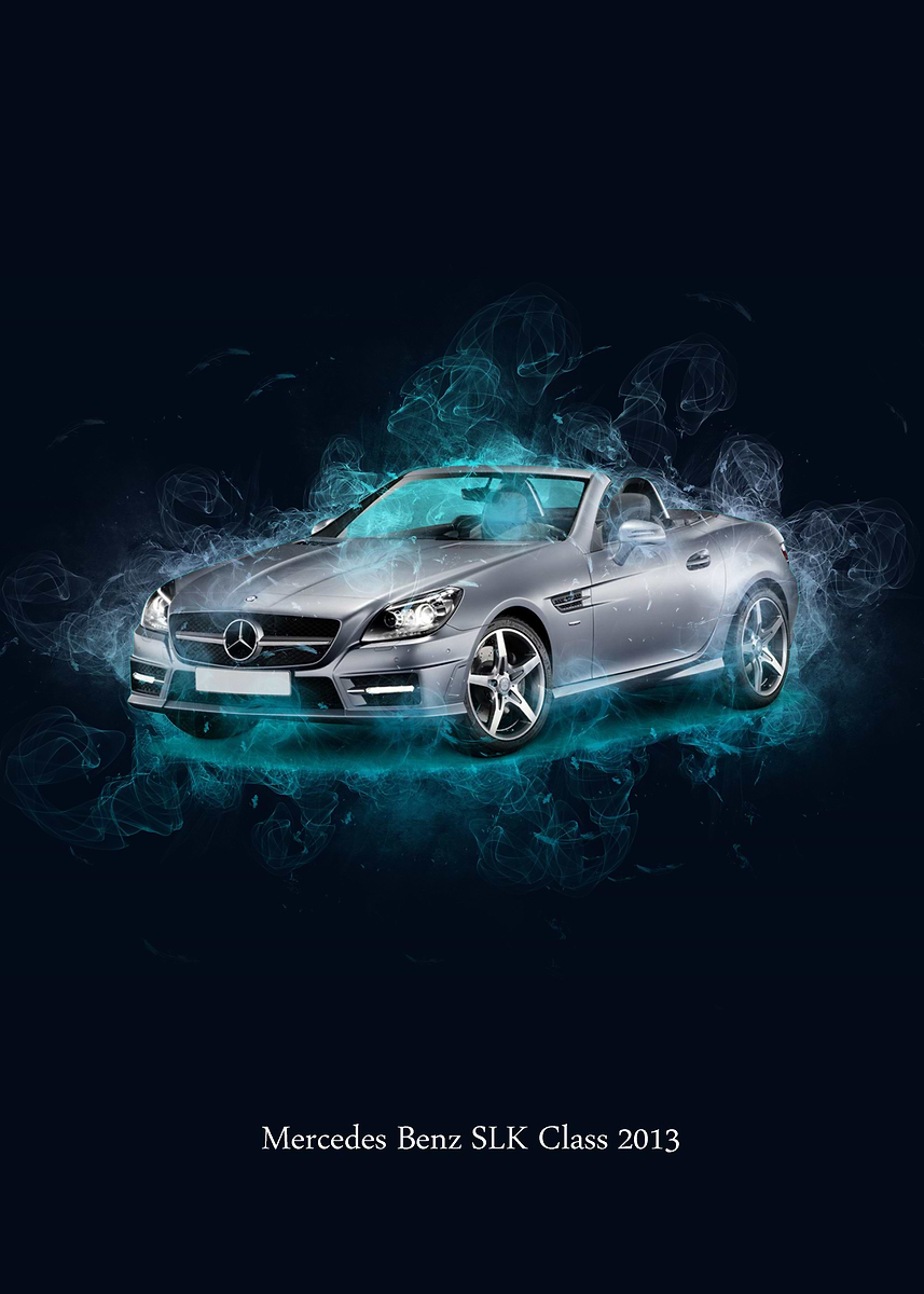 'Mercedes Benz SLK Class ' Poster, picture, metal print, paint by Retal ...