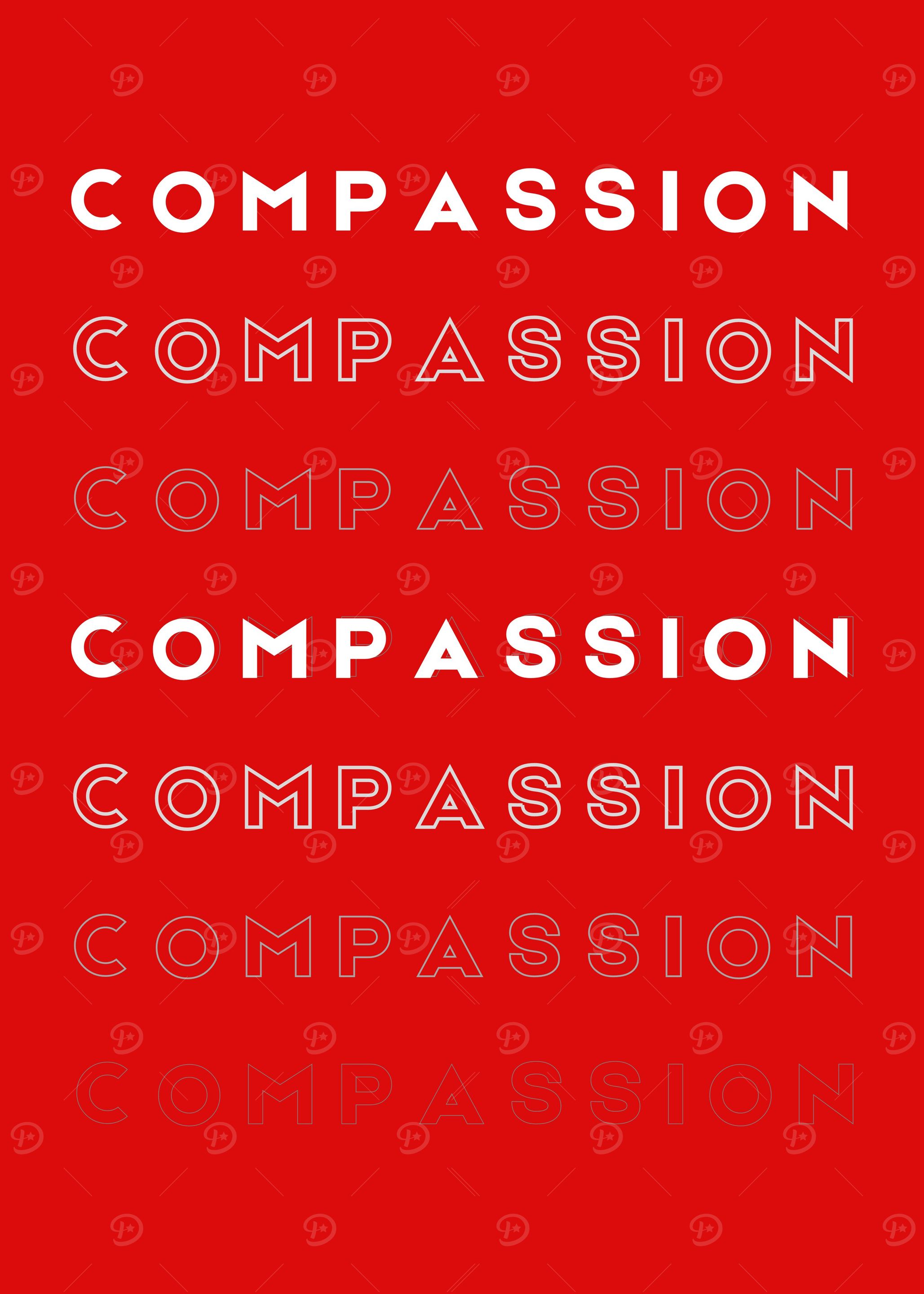 'compassion inspirational ' Poster, picture, metal print, paint by ...