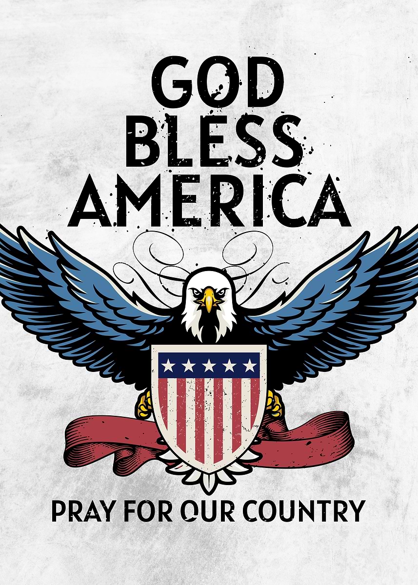 'God Bless America' Poster, picture, metal print, paint by crbn design ...