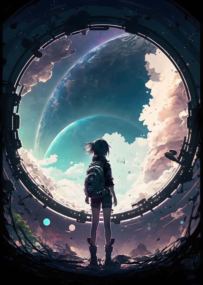 'Space Pioneer' Poster, picture, metal print, paint by Shiro | Displate