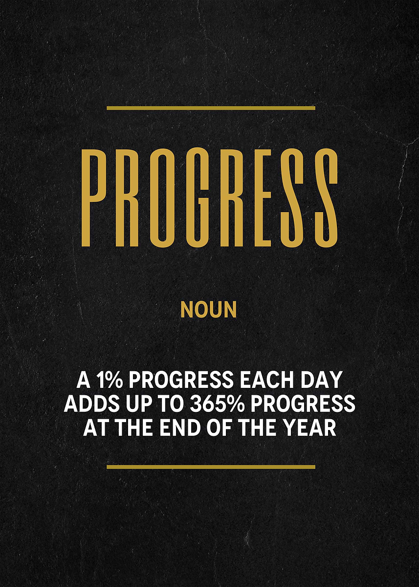 'progress definition' Poster, picture, metal print, paint by Motivation ...