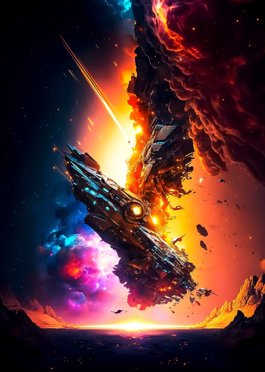 'Ship Destroyed' Poster, picture, metal print, paint by James Garcia ...