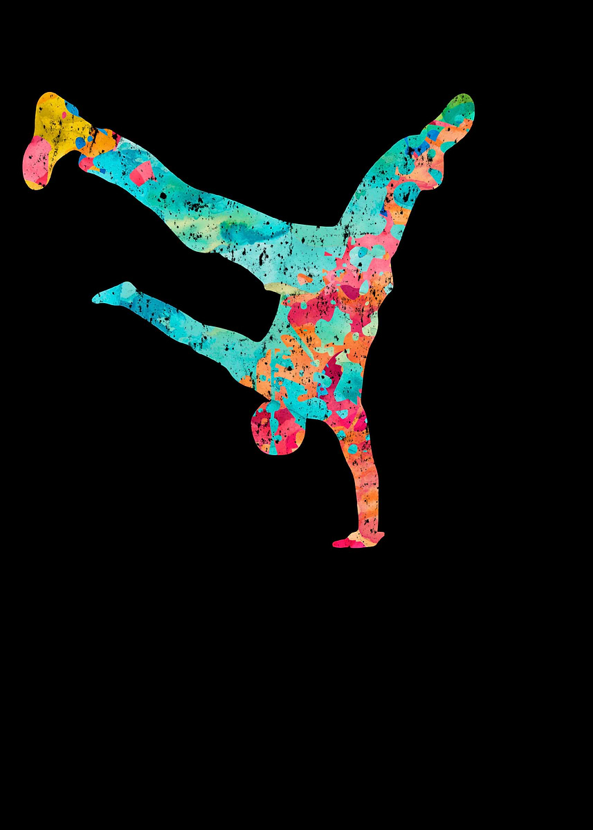 'Breakdance Breakdancer' Poster, picture, metal print, paint by Lion ...