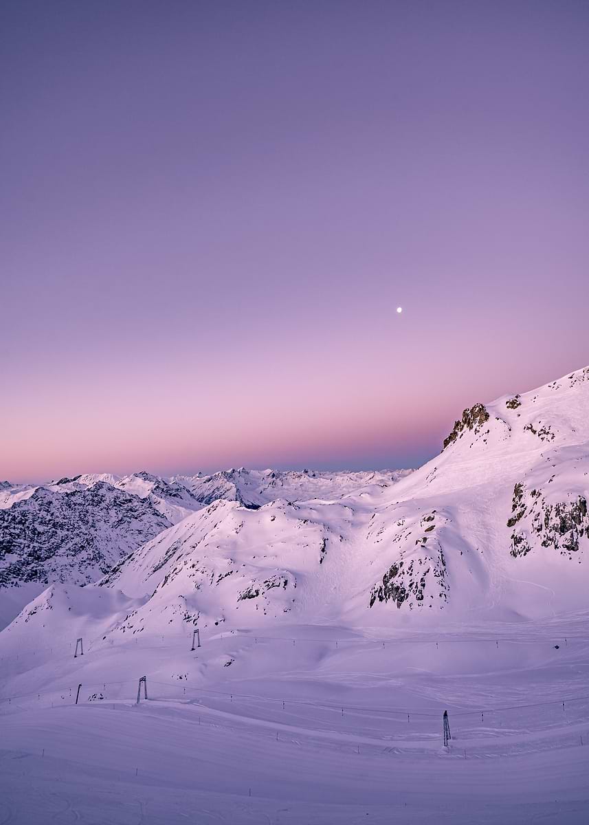 'Purple mountains davos' Poster, picture, metal print, paint by Esteban ...