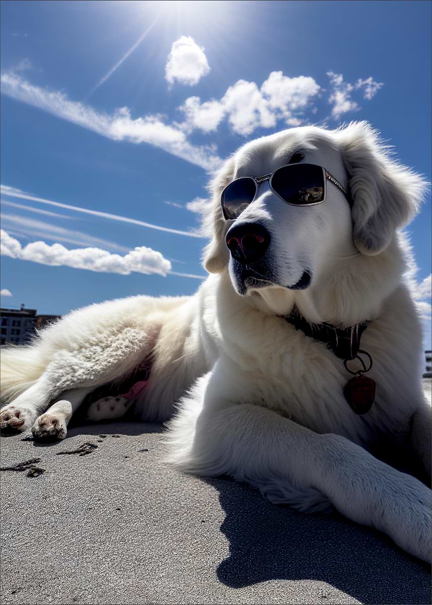 'Great Pyrenees' Poster, picture, metal print, paint by Media Editing ...