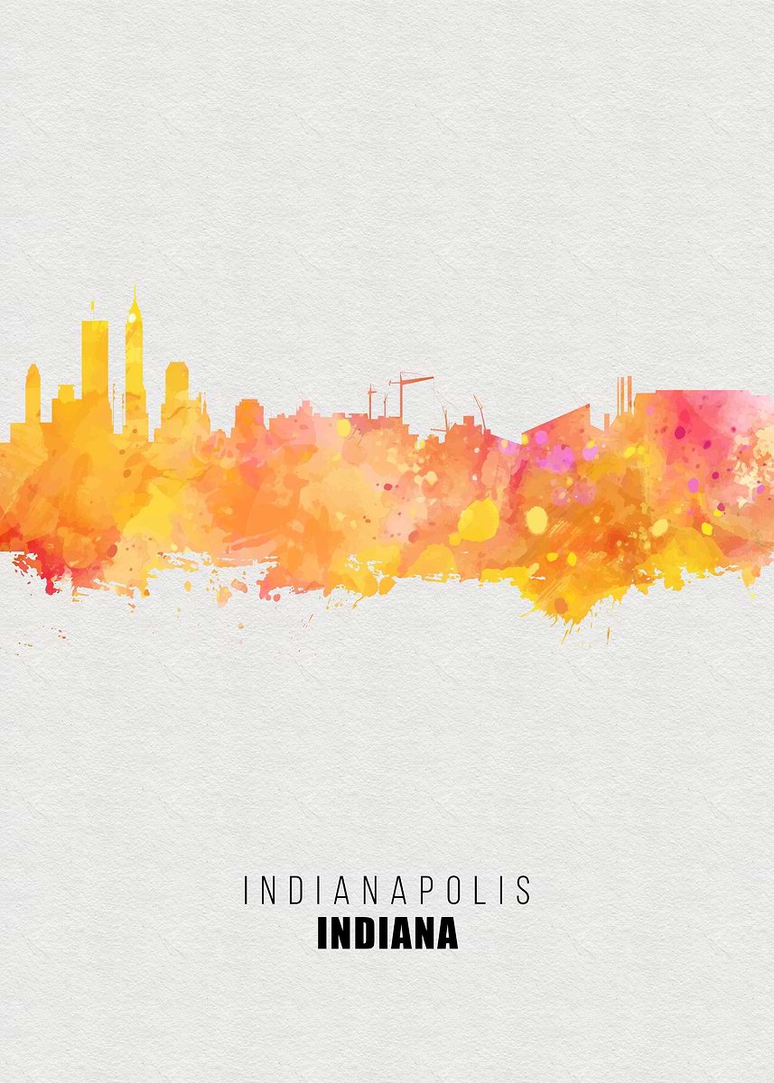 'Indianapolis Indiana' Poster, picture, metal print, paint by Tracy ...