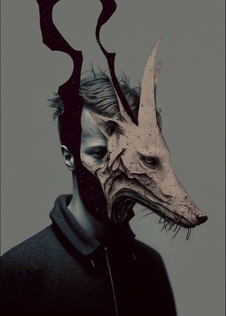 'Beast Within no5' Poster, picture, metal print, paint by Alican ...