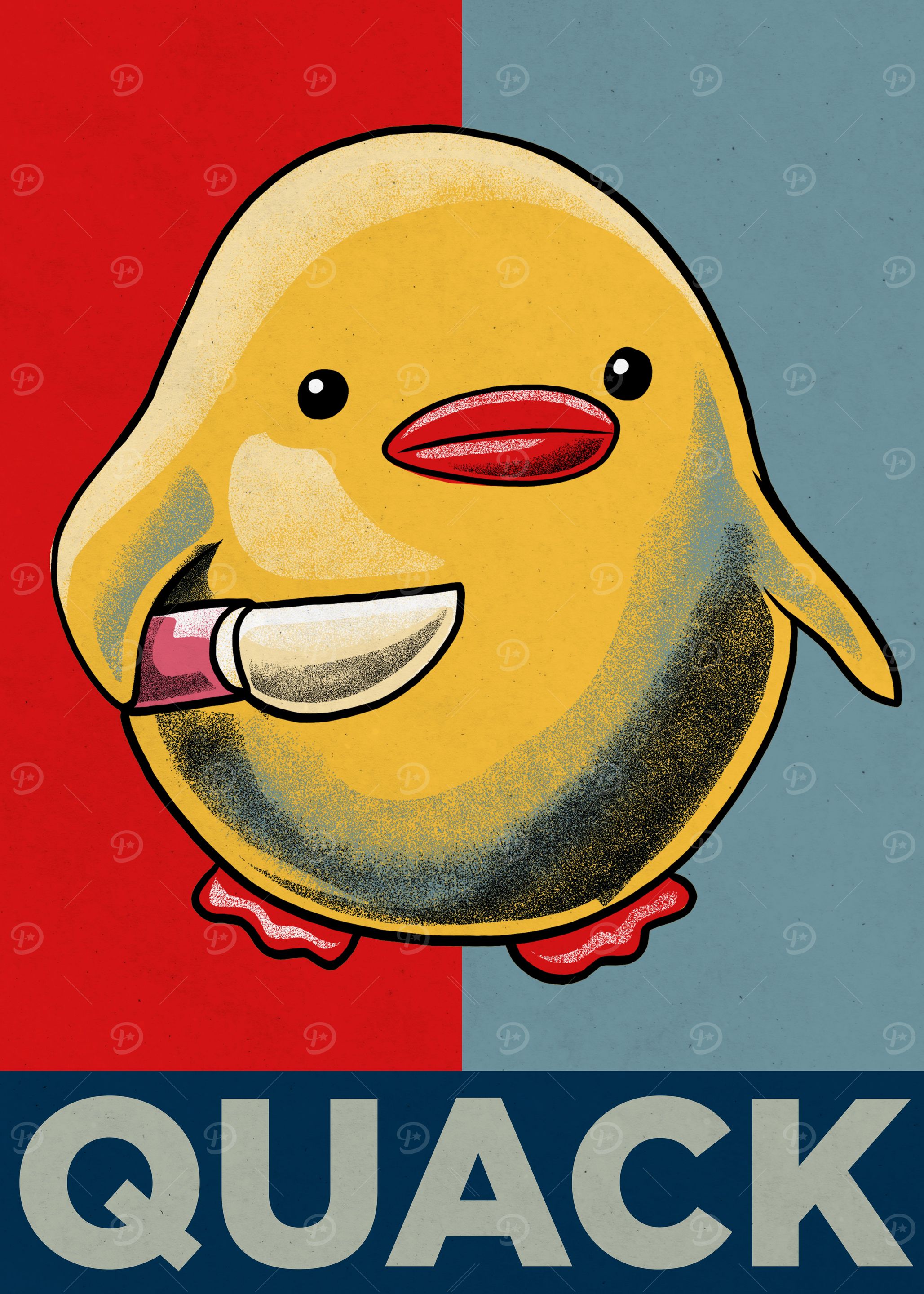 'Quack Quack Meme' Poster, picture, metal print, paint by Adam Project ...