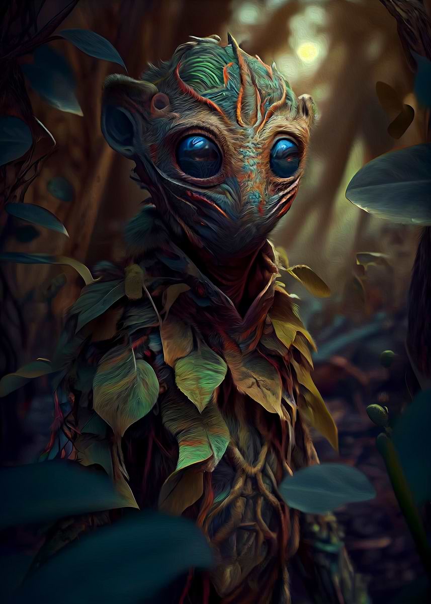 'Alien Forest Creature' Poster, picture, metal print, paint by David ...