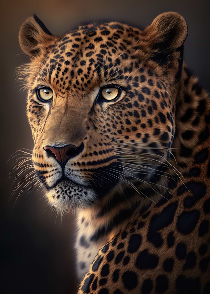 'Leopard AI Generative' Poster, picture, metal print, paint by Byrdyak ...