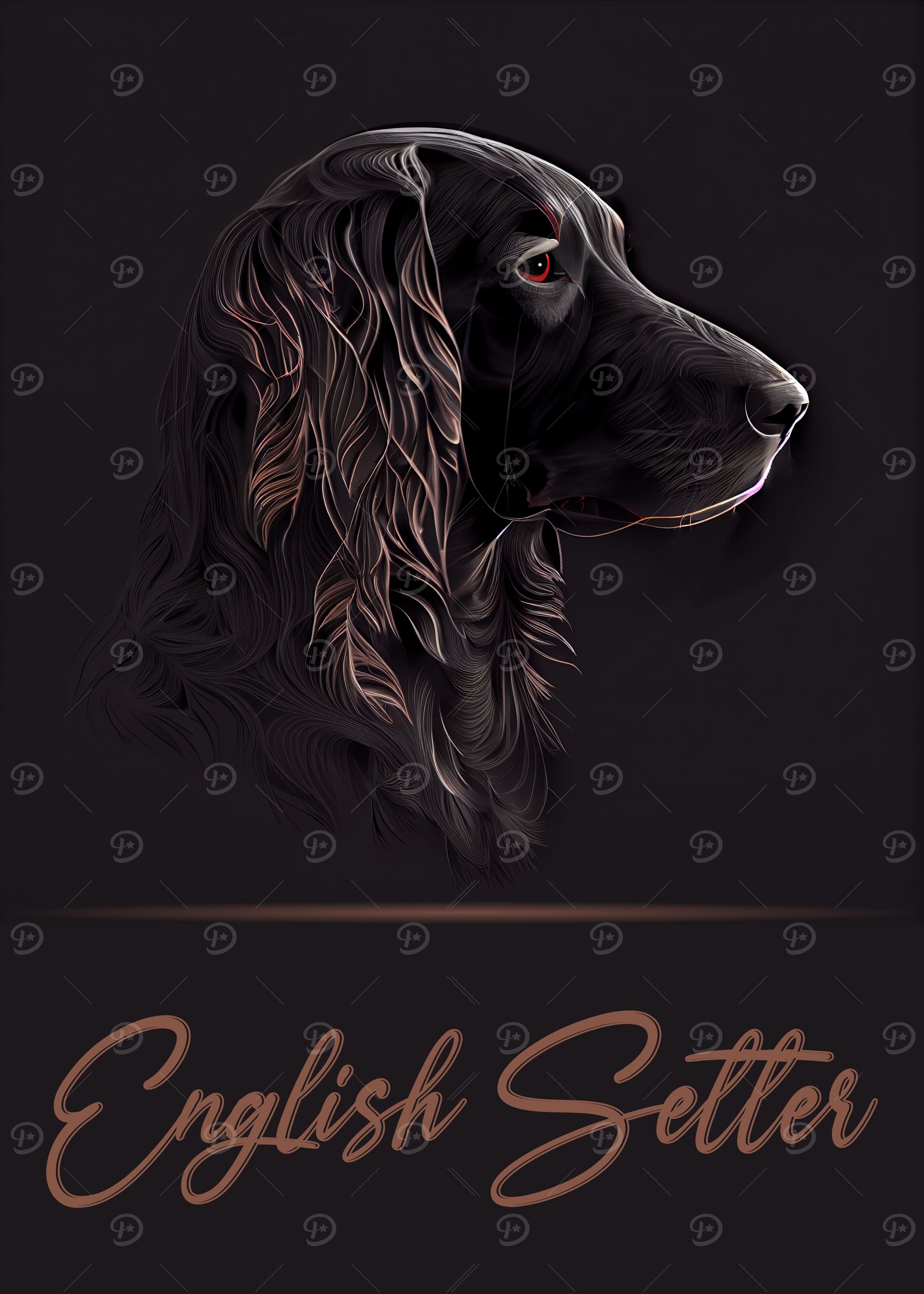 'English Setter' Poster, picture, metal print, paint by Artistic ...