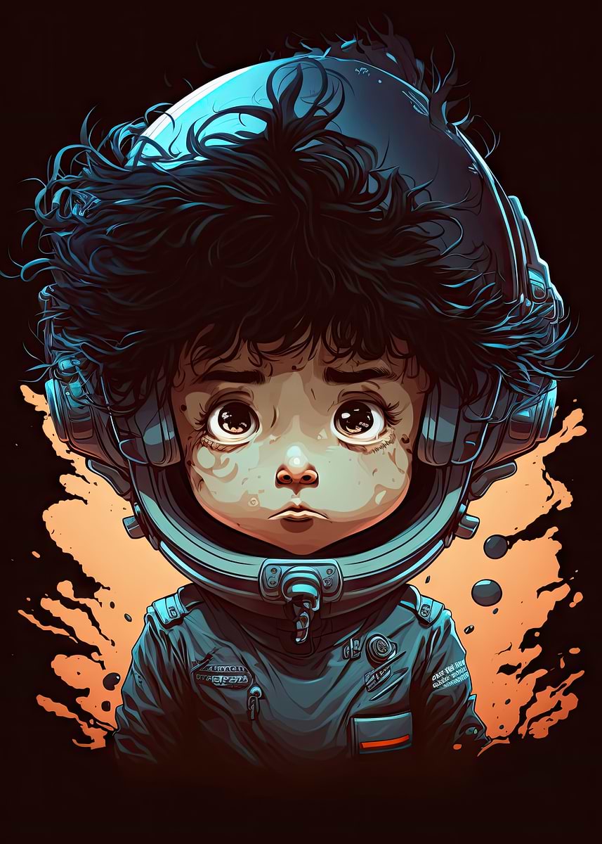 'Astronaut Space Character' Poster, picture, metal print, paint by 21 ...