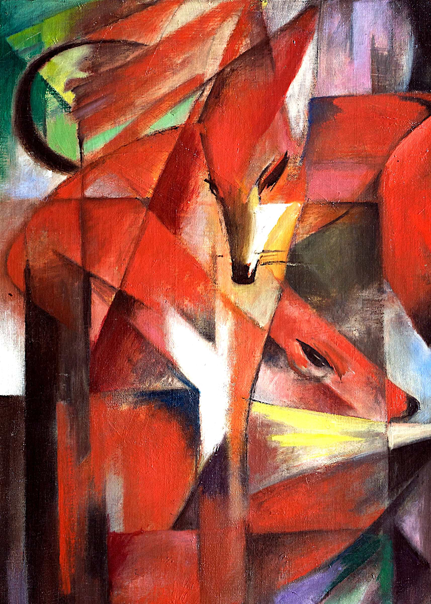 'The Foxes by Franz Marc' Poster, picture, metal print, paint by ...