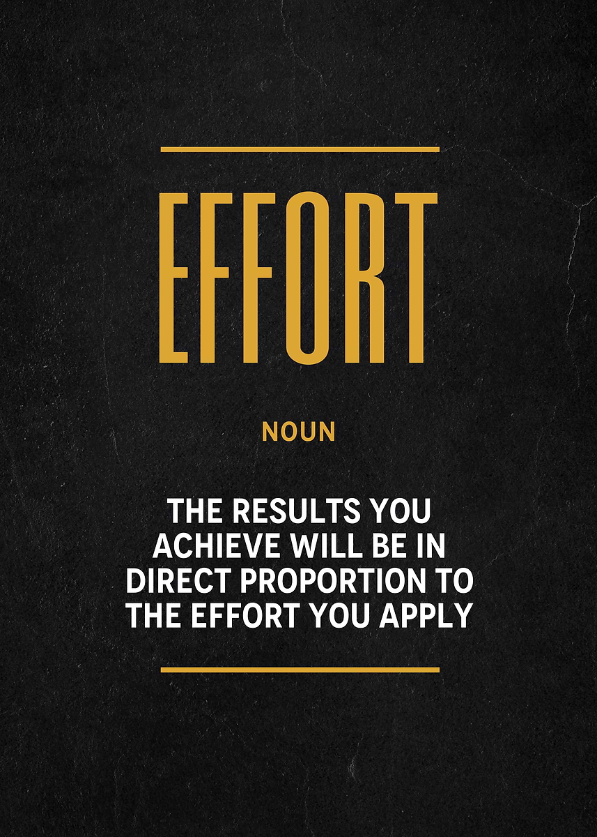 'effort definition' Poster, picture, metal print, paint by Motivation ...