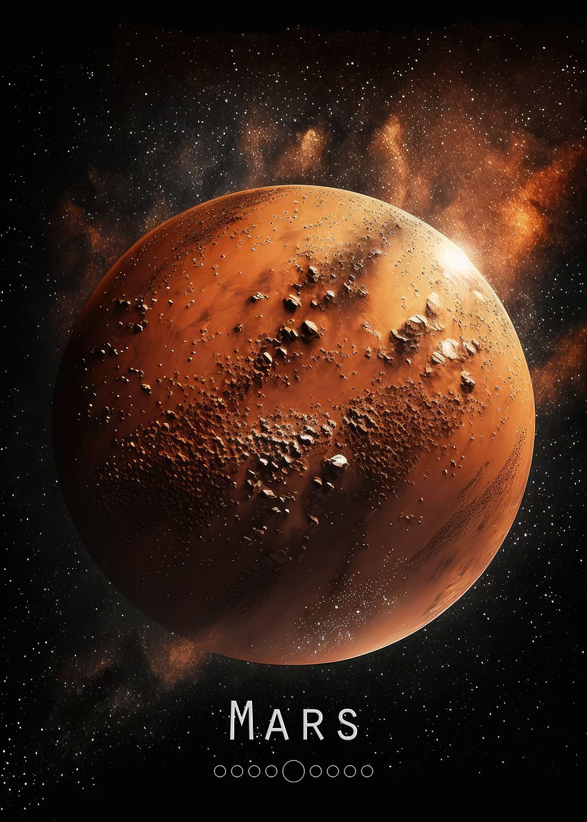 'Mars Number 4' Poster, picture, metal print, paint by Fireabend ...