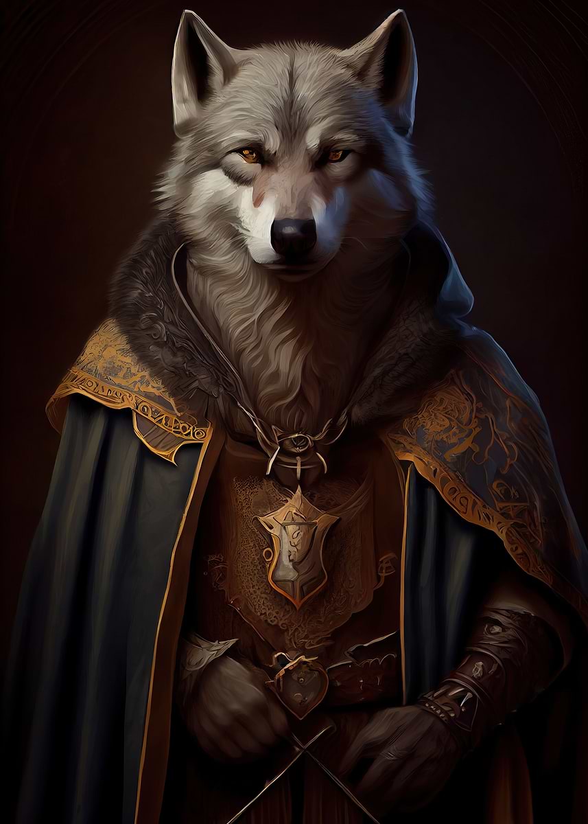 'Wolf Medieval Style' Poster, picture, metal print, paint by Beast Lion ...