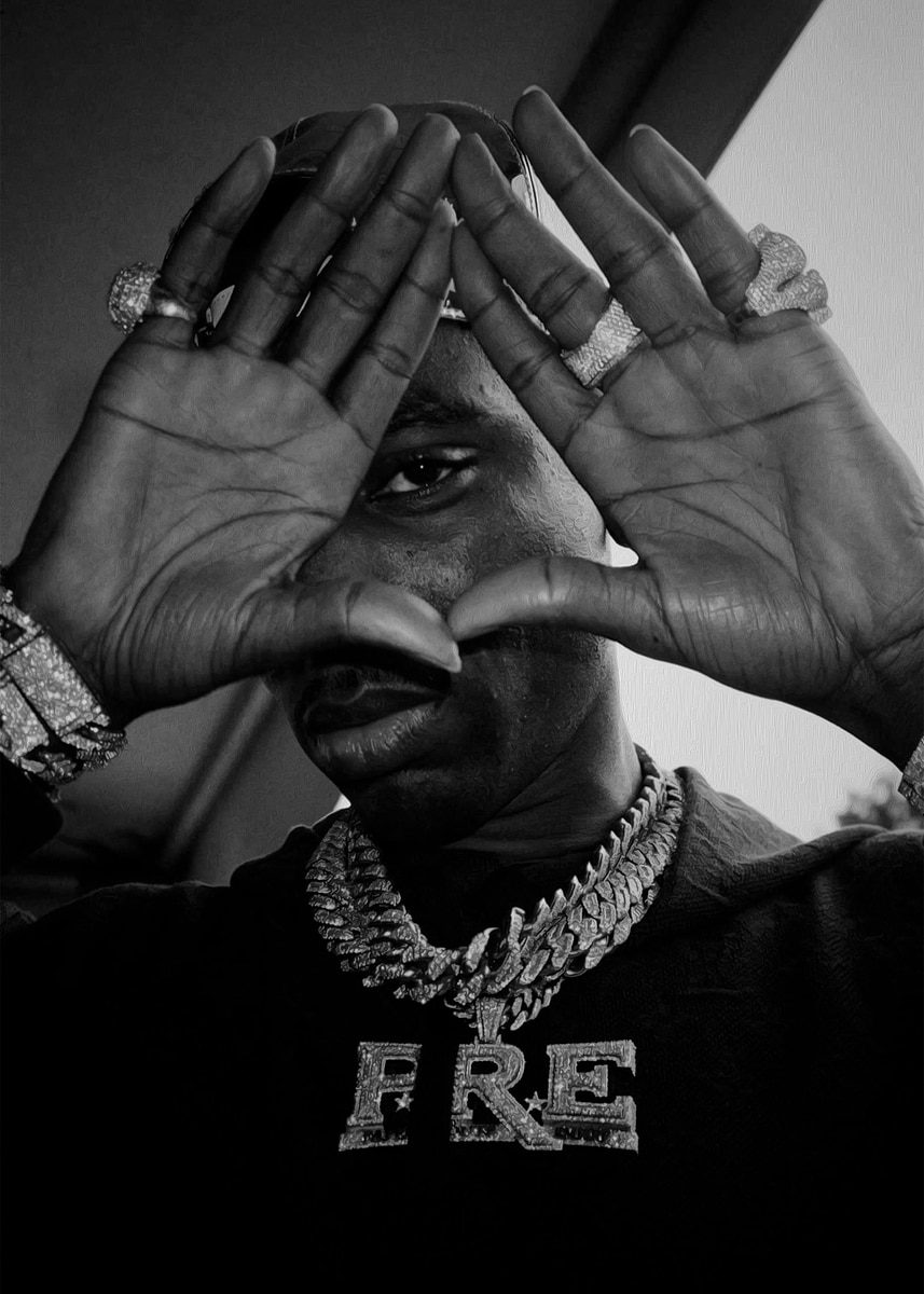 'Young Dolph' Poster, picture, metal print, paint by Finnick | Displate