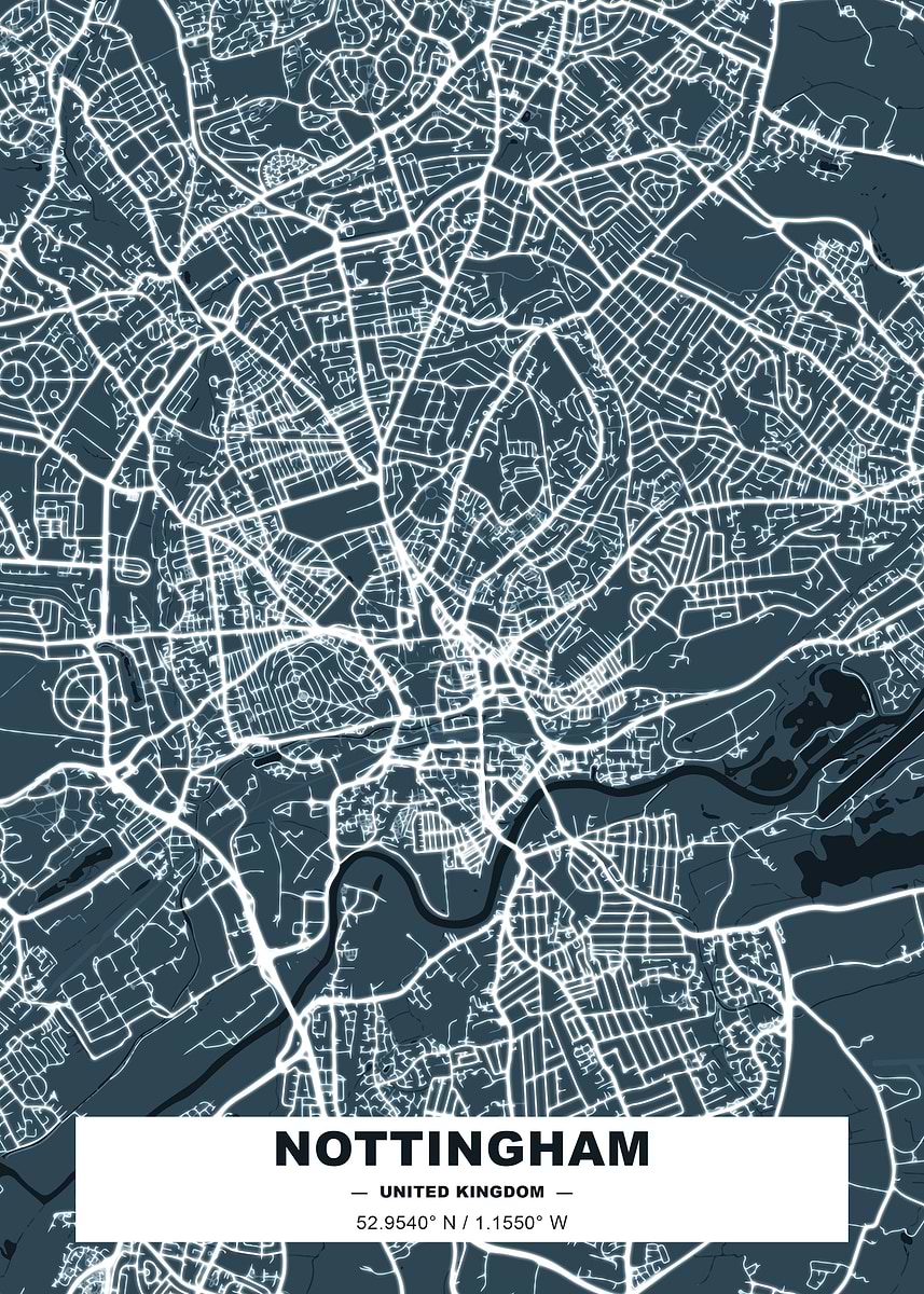 'Nottingham' Poster, picture, metal print, paint by Bo Kev | Displate